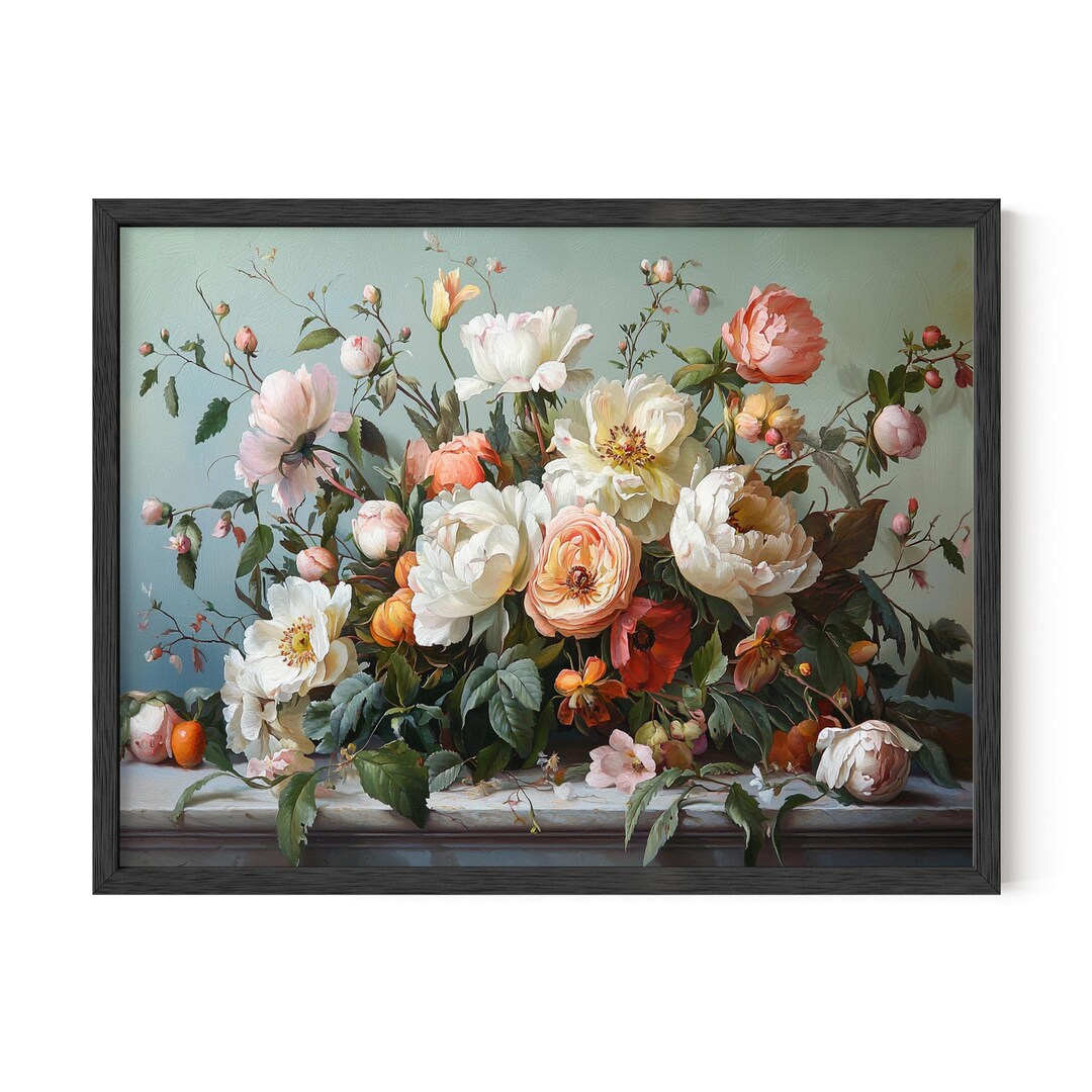 Nature’s Sonnet Wall Art,flower Wall Art, Floral Wall Art, Rustic Wall ...