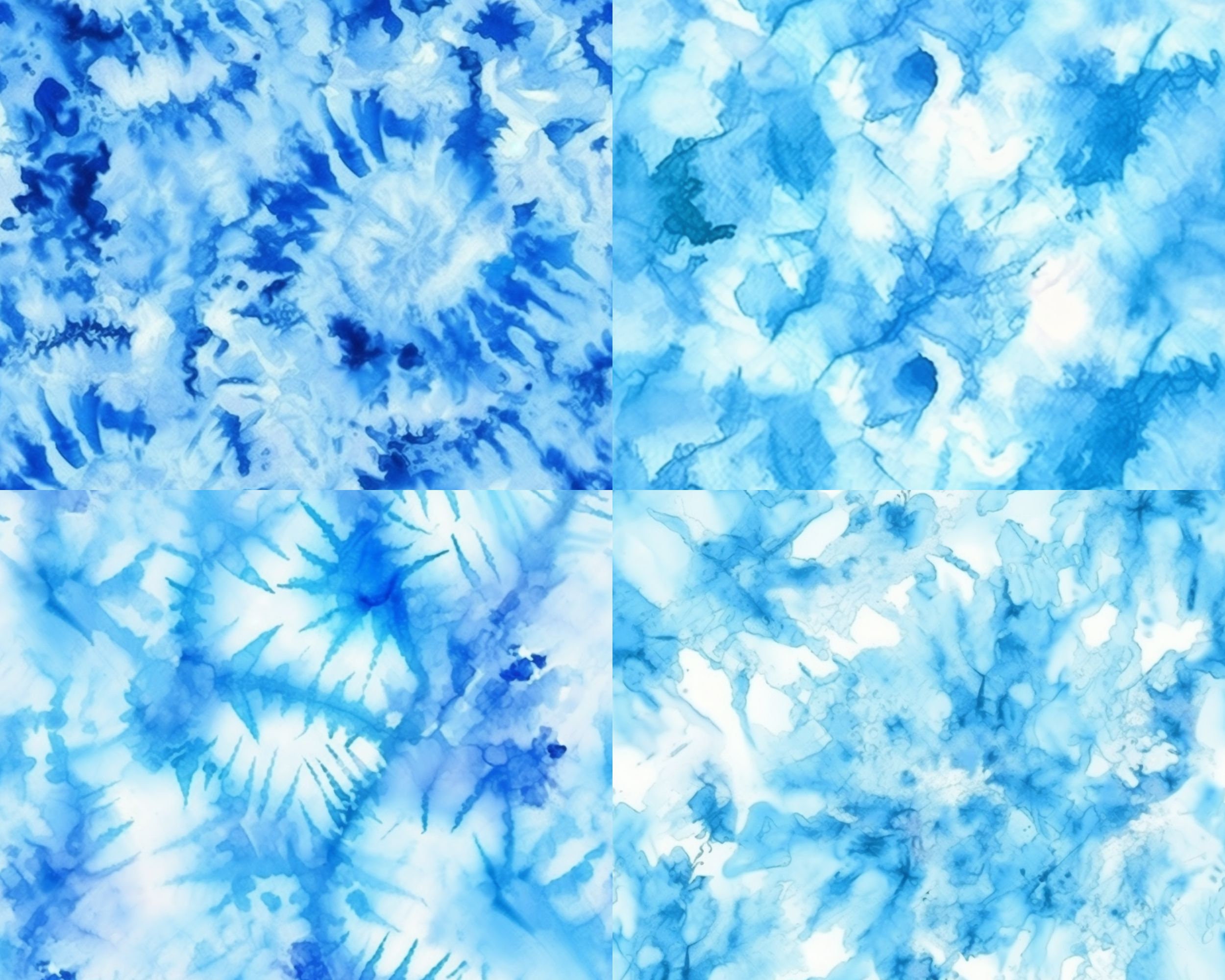 Sky Blue Tie Dye Seamless Pattern, Luxurious Sky Blue Tie Dye Repeating ...