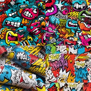 Comic Graffiti Seamless Background Patterns, Comic Seamless Patterns ...