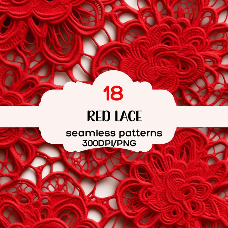 Red Lace - Etsy