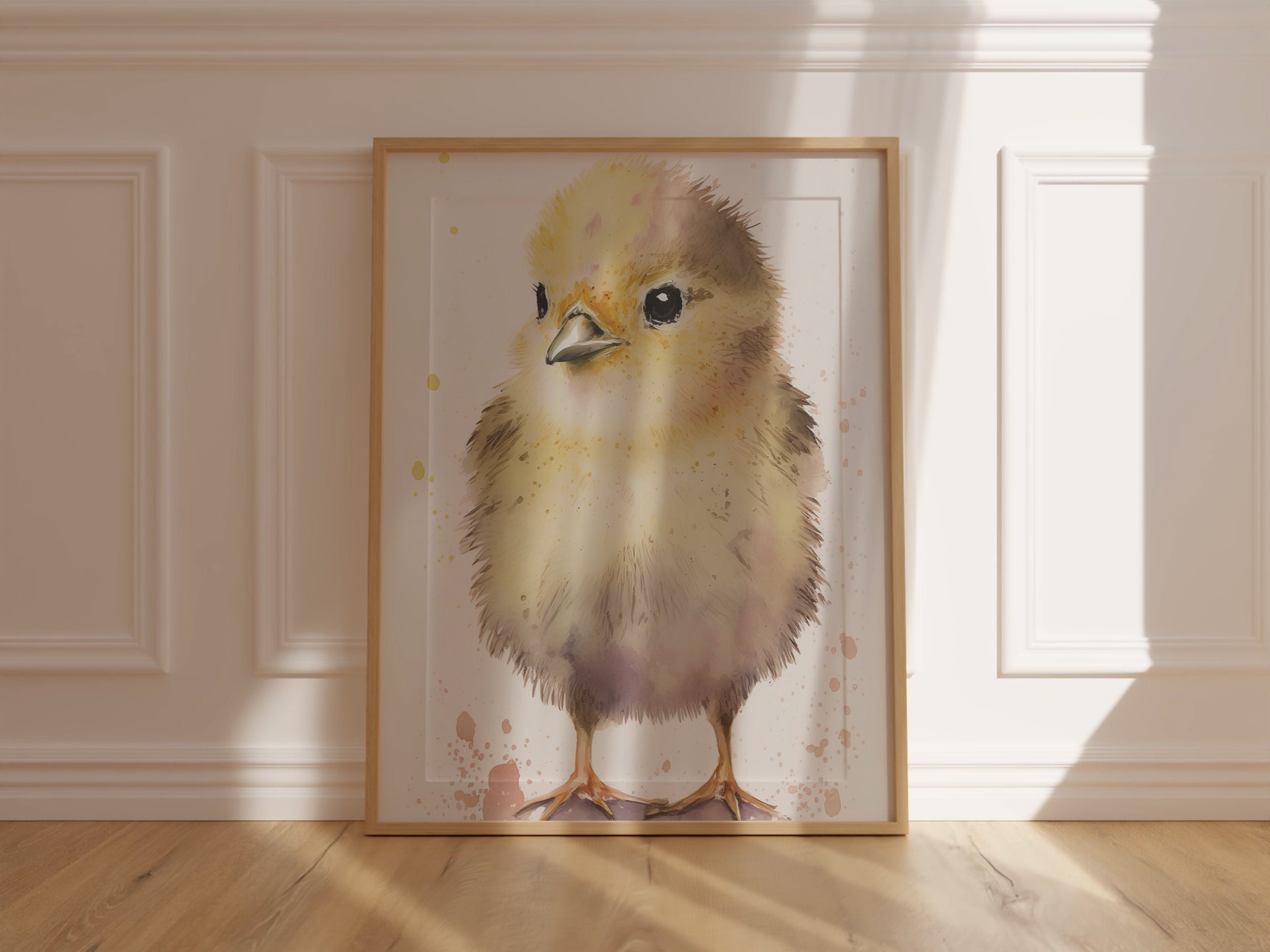 Watercolor Baby Chick Nursery Wall Art Décor Baby Chick Wall - Etsy