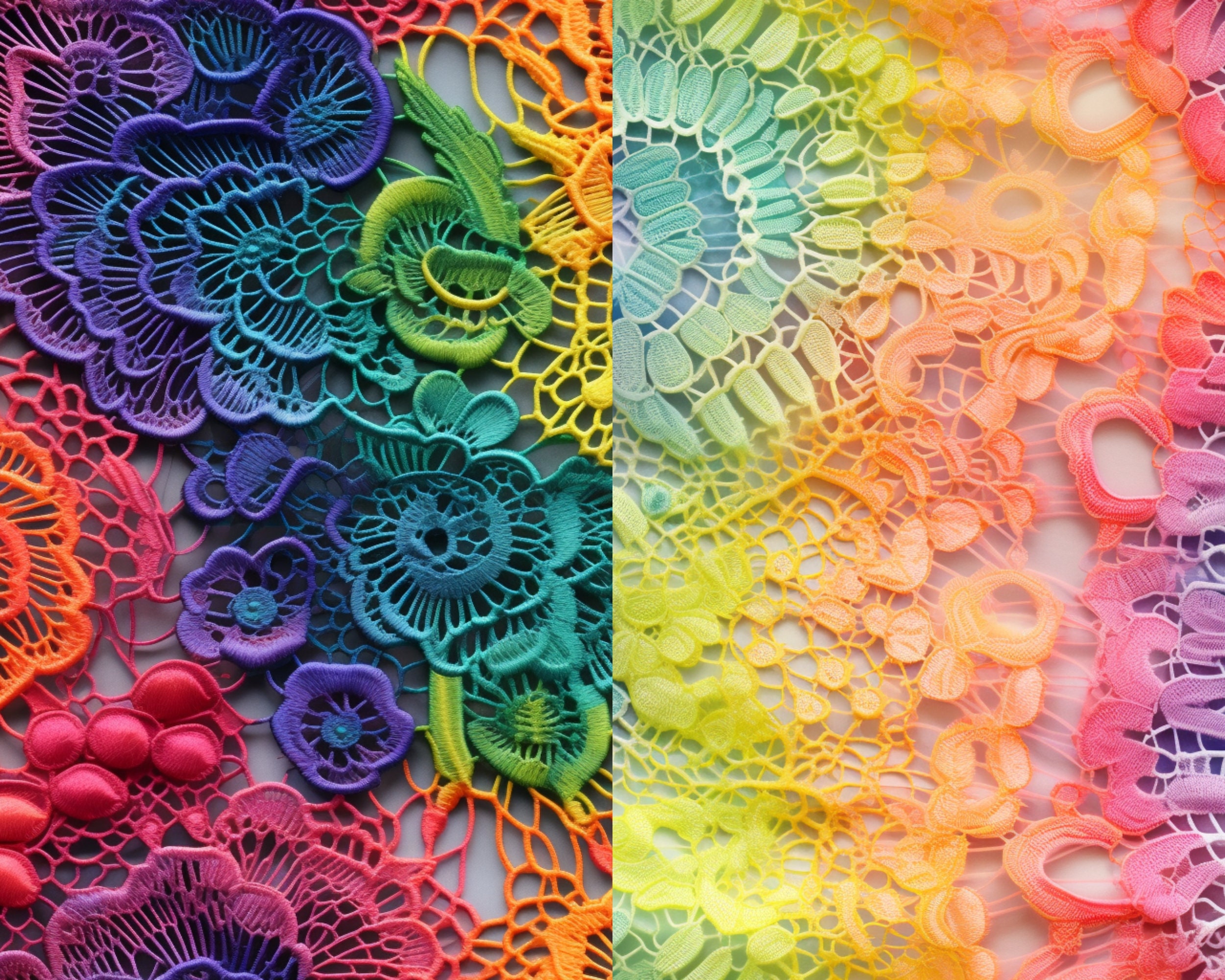 Rainbow Lace Seamless Background Patterns 18 Rainbow Rustic - Etsy