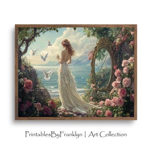 Aphrodite in a Rose-filled Garden by the Sea Wall Art, Greek Mythology ...