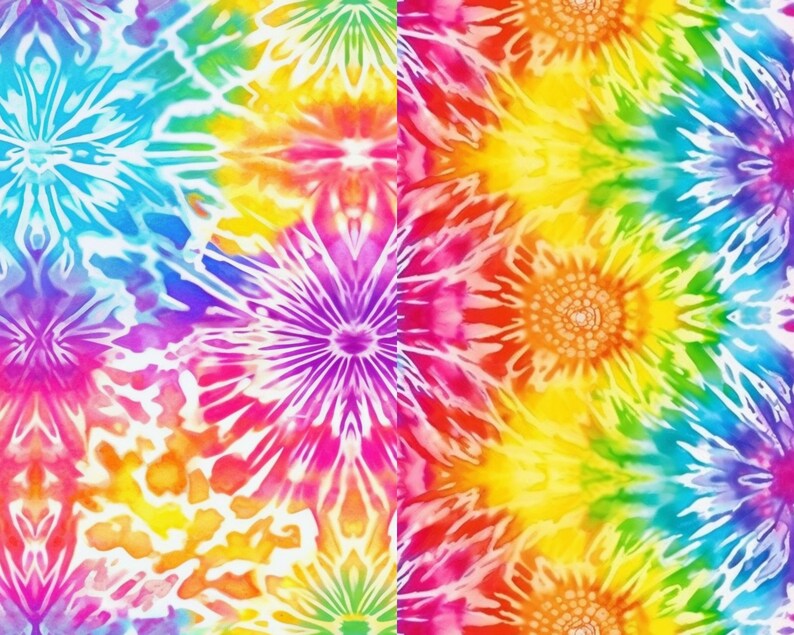Rainbow Tie Dye Seamless Pattern, Luxurious Rainbow Tie Dye Repeating Pattern, Tie Dye ...