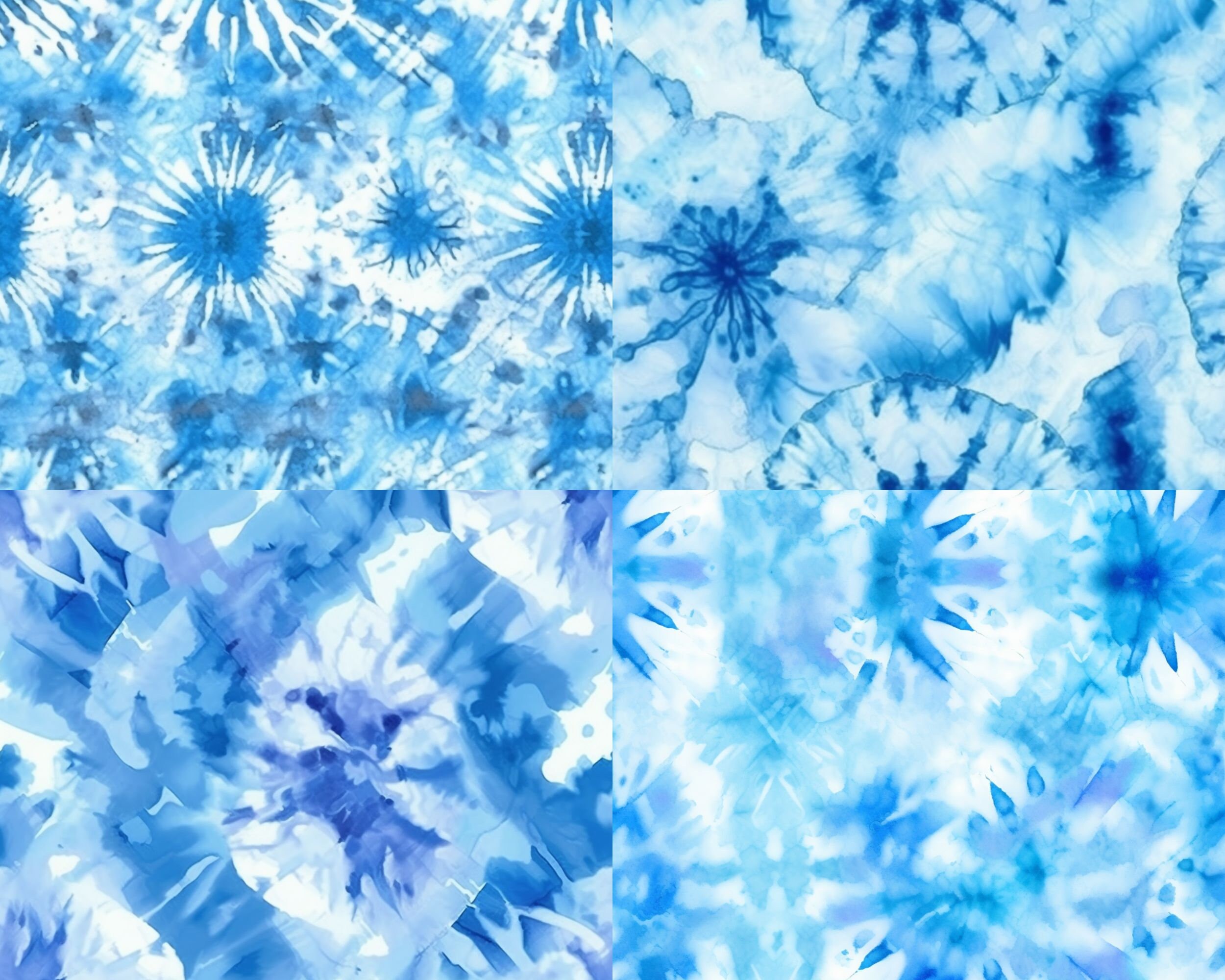 Sky Blue Tie Dye Seamless Pattern, Luxurious Sky Blue Tie Dye Repeating ...