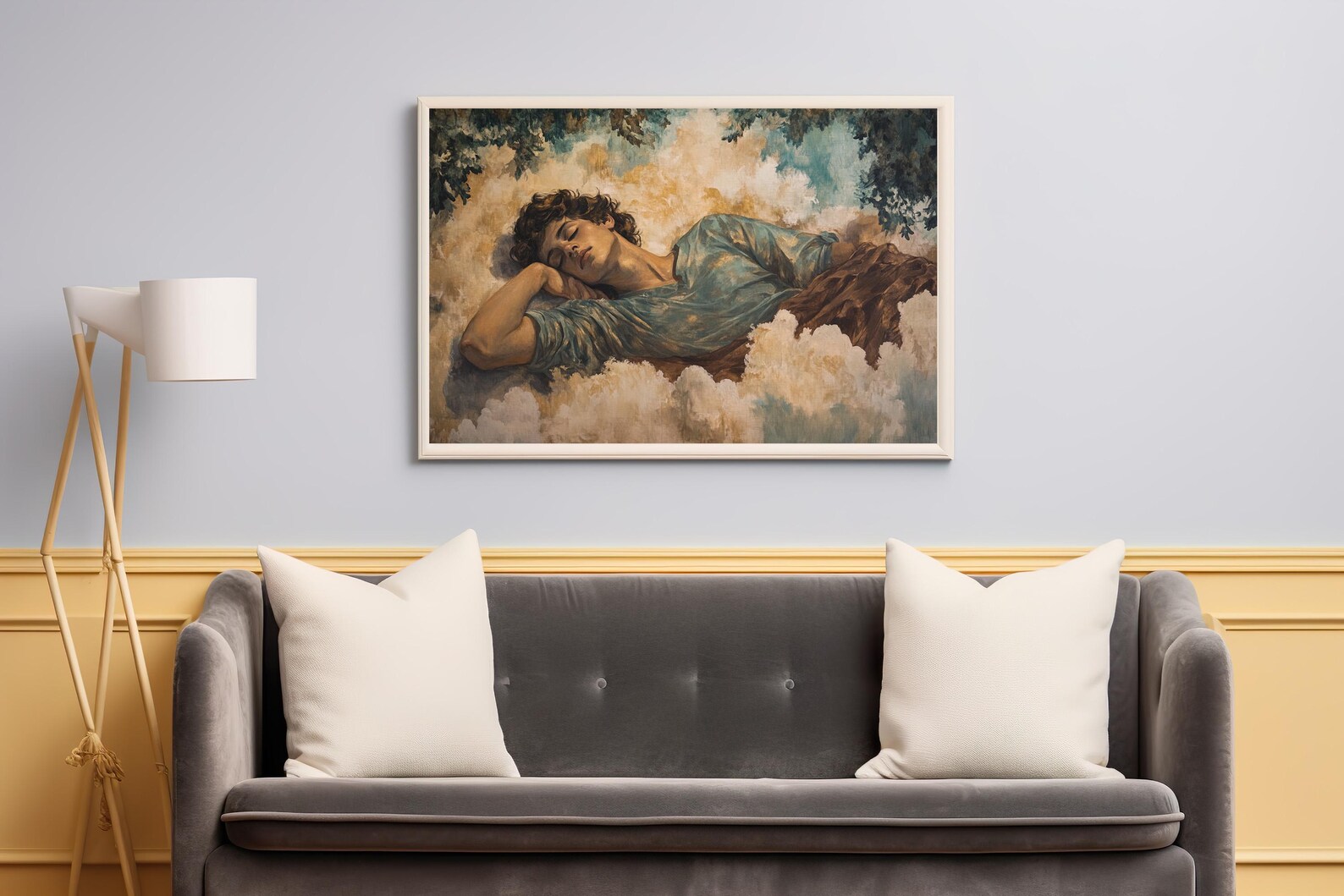 Hypnos in a Twilight Realm Wall Art, Greek Mythology Wall Art, Living ...