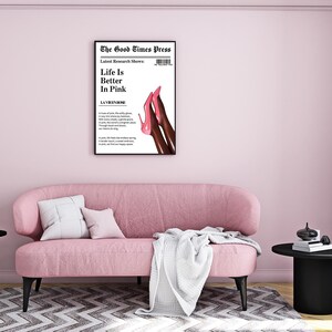 Boss Chick Wall Art Decor - Life is Better in Pink Wall Art, Empowering ...