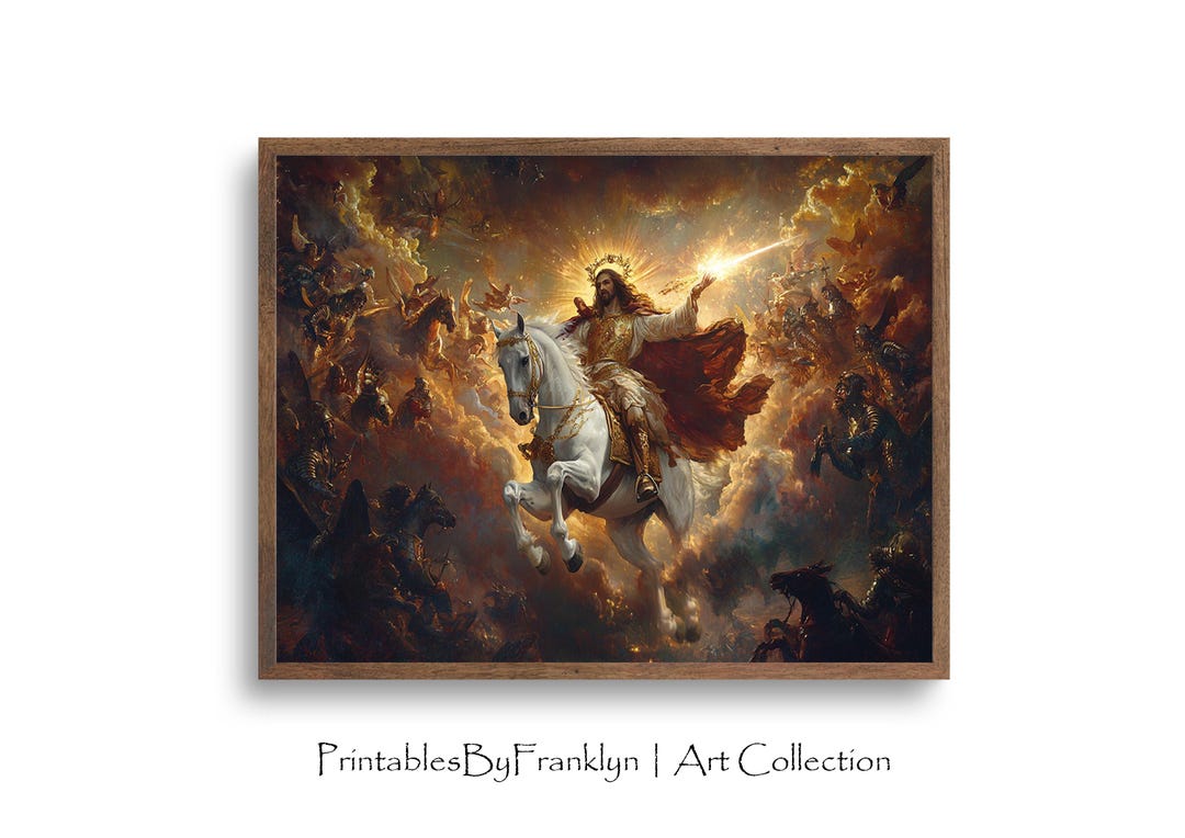 Revelation 19 11 16 The Return Of Christ Wall Art Christian Wall Art