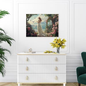 Aphrodite in a Rose-filled Garden by the Sea Wall Art, Greek Mythology ...