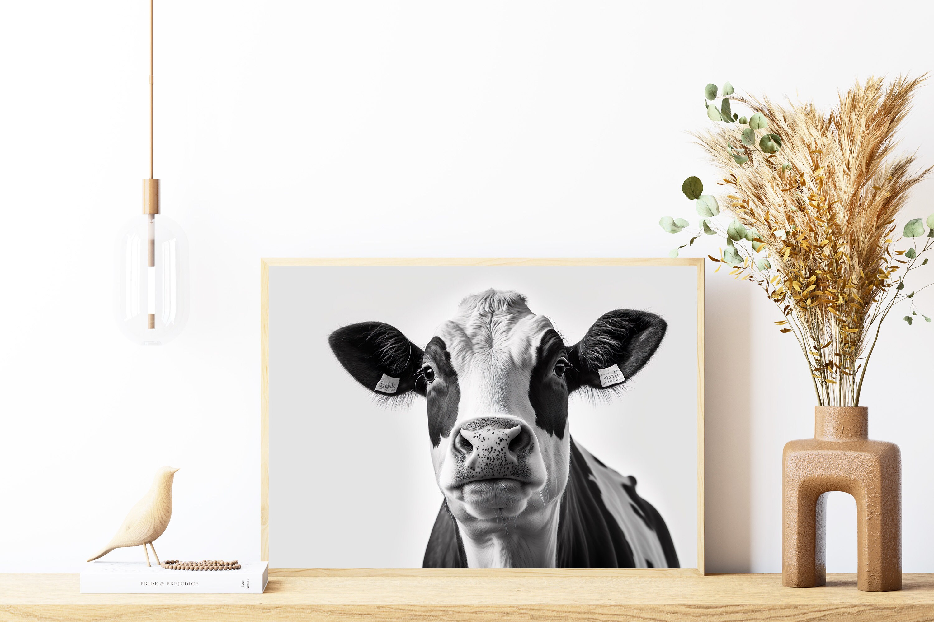 Holstein Cow Black and White Wall Art Printable Cow Wall Art - Etsy