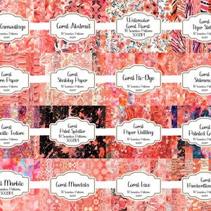 Coral 500+ Seamless Patterns Bundle, Coral Seamless Textures, Coral ...