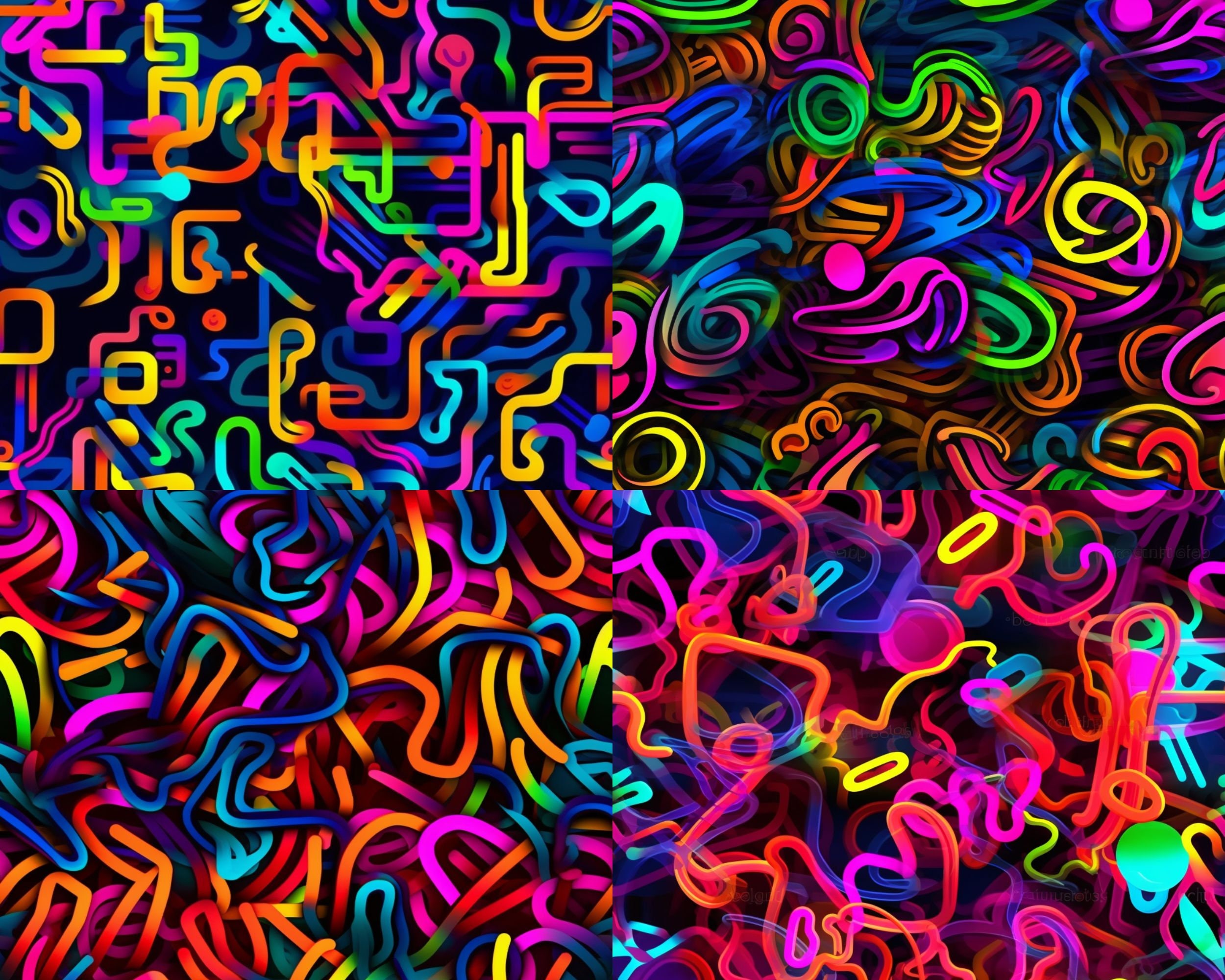 Neon Graffiti Seamless Pattern, Neon Graffiti Repeating Pattern, Neon ...