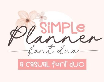 Simple Planner Font - Etsy