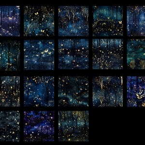 Twilight Forest Seamless Patterns, Magical Forest Repeating Pattern ...