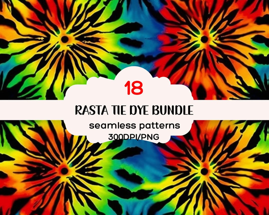 Rasta Tie Dye Seamless Pattern, Luxurious Rasta Tie Dye Repeating ...