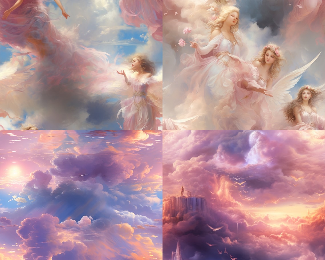 Angels Background Seamless Patterns Heaven Seamless Patterns - Etsy