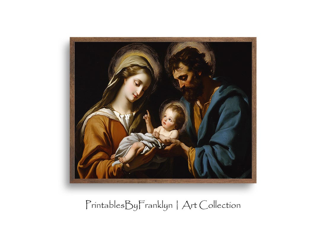 Divine Reverence A Baroque Nativity Wall Art, Sacred Majesty, Heavenly ...