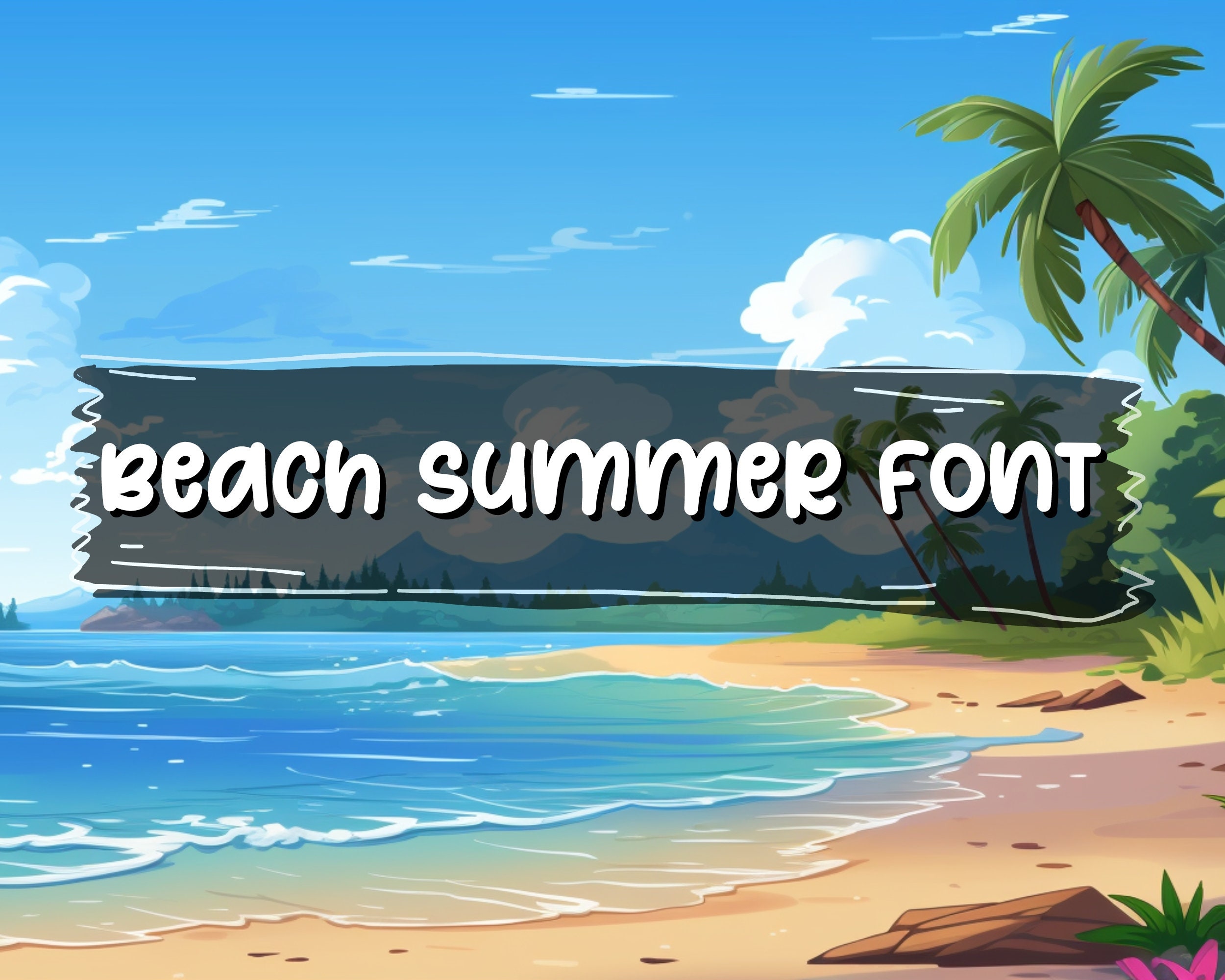 Beach Summer Font Beach Fonts, Summer Font, Commercial Fonts ...