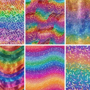 Glittery Rainbow Seamless Pattern, Glittery Rainbow Seamless ...