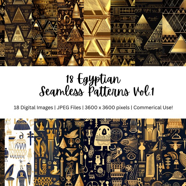 Egyptian Design Digital Background Paper - Etsy