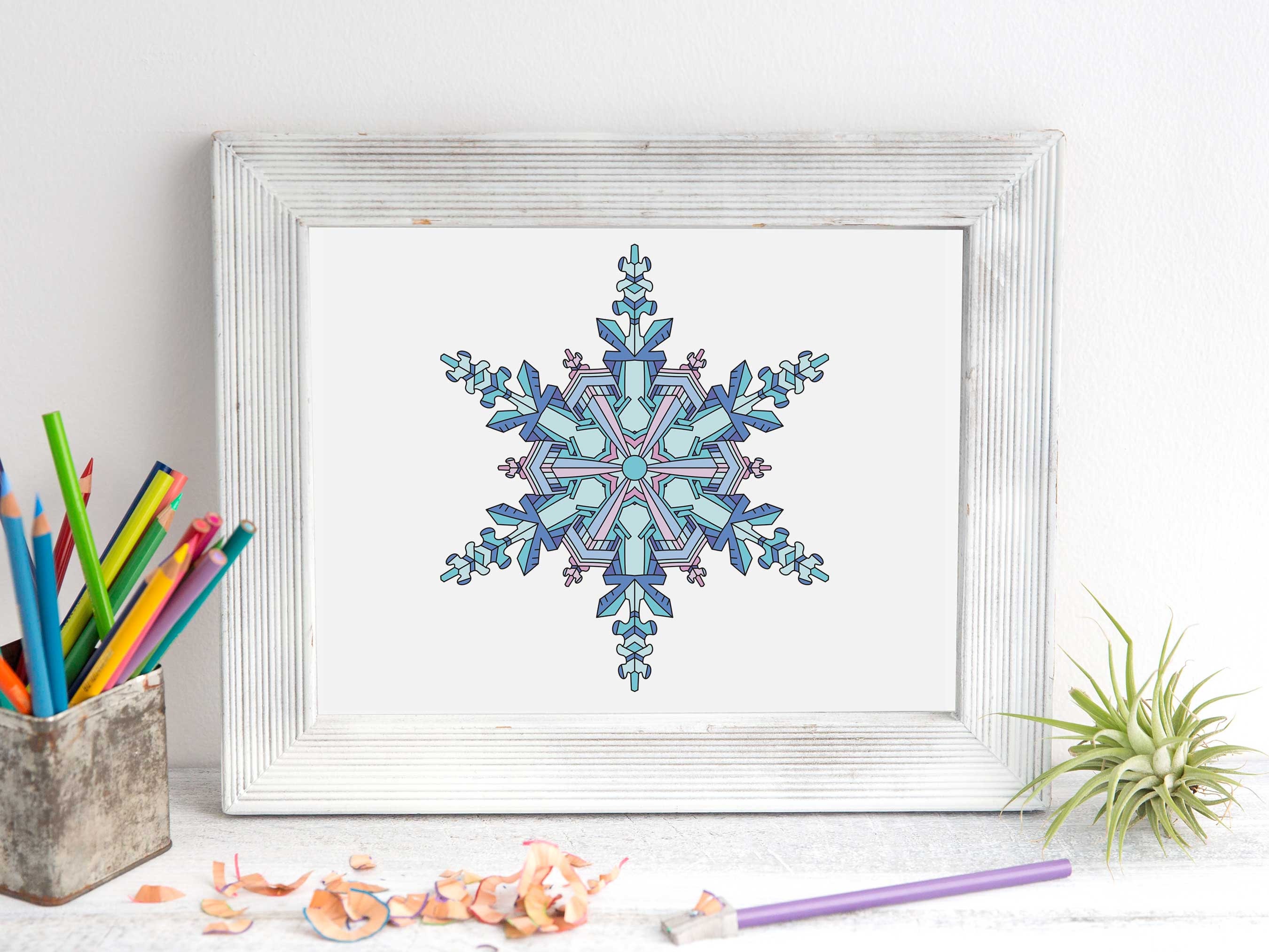 50 Snowflake Mandalas: A Fun & Easy Coloring Book for Kids and ...