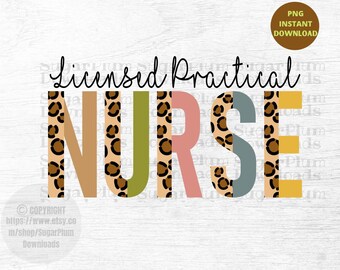 Nurse Half Leopard Sublimation Design Cheetah Print PNG | Etsy