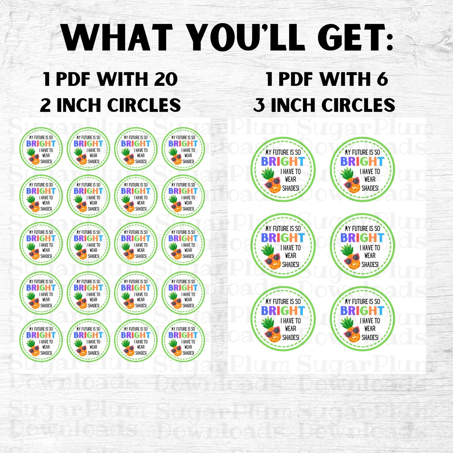 My Future is so Bright I Have to Wear Shades Printable Tag / Teacher ...