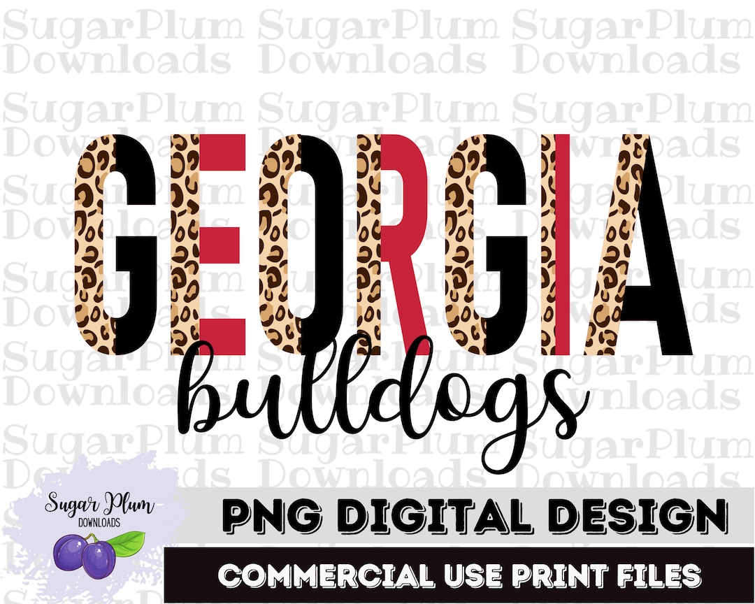 Georgia Bulldogs Half Leopard Sublimation Design Cheetah - Etsy