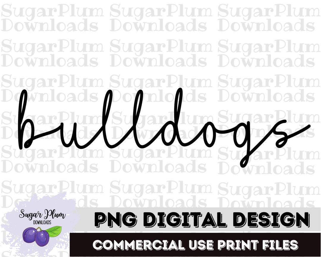 Bulldogs Cursive Sublimation Design, Cheetah Print, Instant Download ...