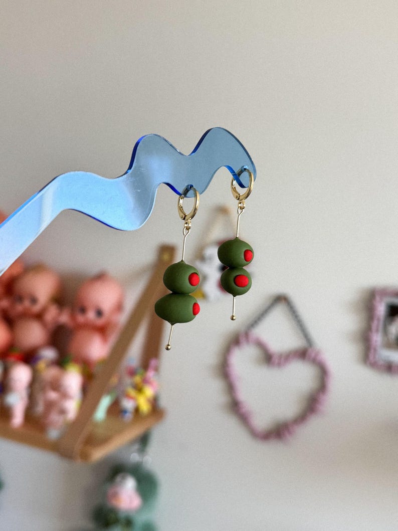 Olives Martini Handmade Earrings/ Clay Earrings/ Clay Food/ Gifts - Etsy