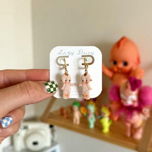 Mini Kewpie Earrings/ Handmade Jewelry/ Polymer Clay/ Handmade Gifts ...