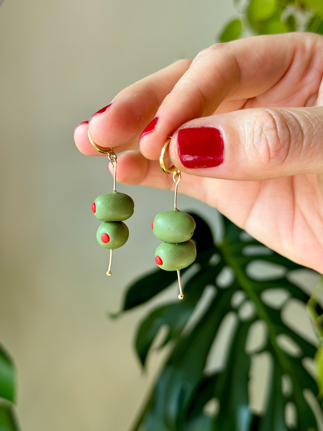 Olives Martini Handmade Earrings/ Clay Earrings/ Clay Food/ Gifts - Etsy