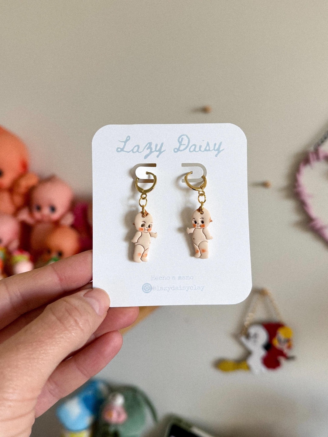 Mini Kewpie Earrings/ Handmade Jewelry/ Polymer Clay/ Handmade Gifts ...