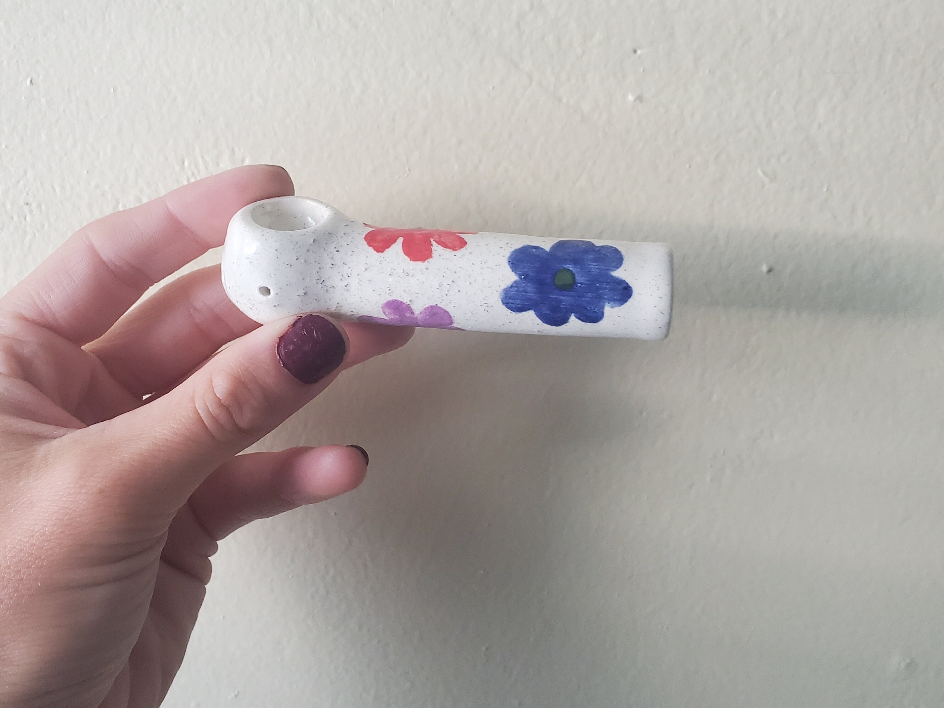 Handmade Ceramic Pipes Floral Design - Etsy