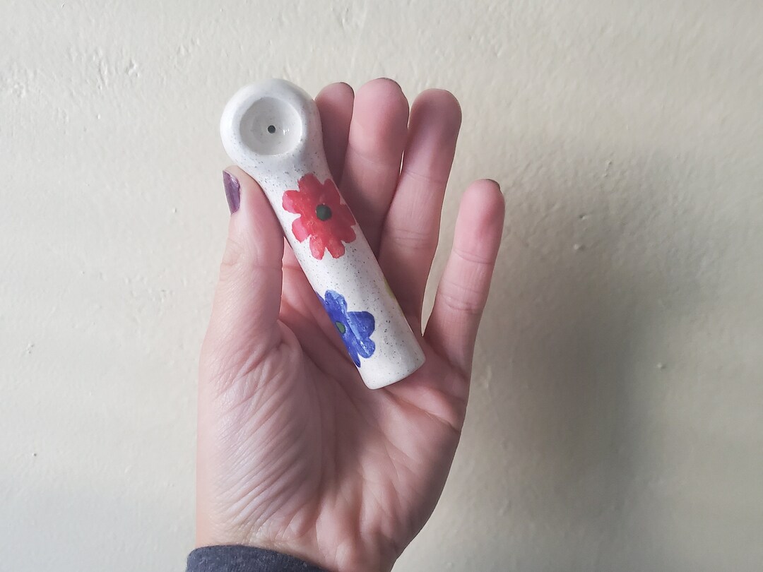 Handmade Ceramic Pipes Floral Design - Etsy