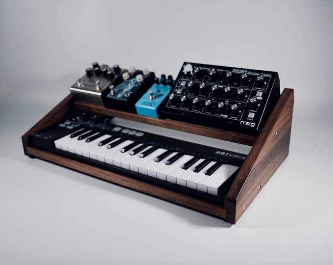 Arturia Keystep Desktop Synth Stand. Wooden Rack for Keystep 32 / 37 / PRO With Synth and ...