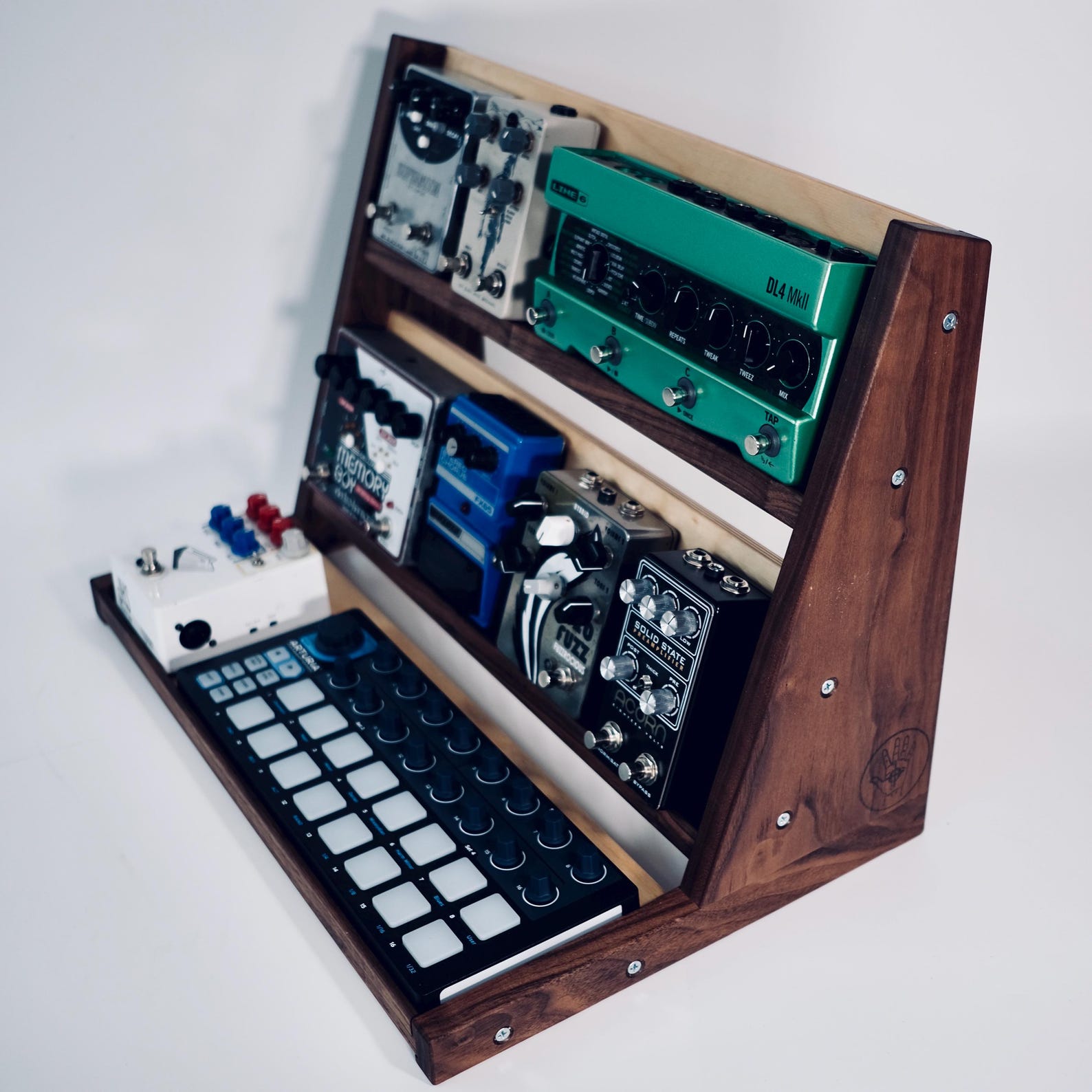 3-tier Desktop Pedalboard and Synth Stand / Guitar and Effects Pedal ...