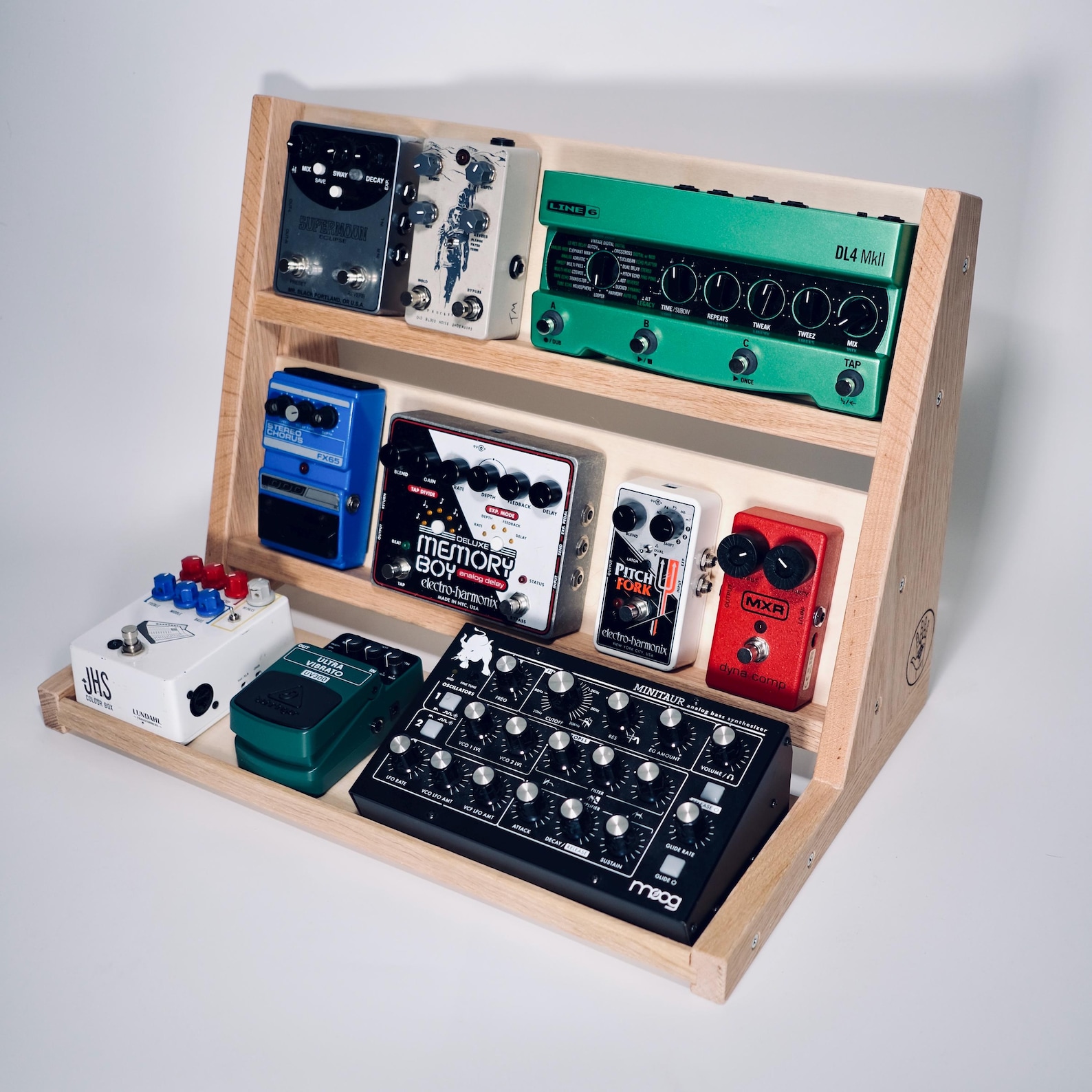 3-tier Desktop Pedalboard and Synth Stand / Guitar and Effects Pedal ...