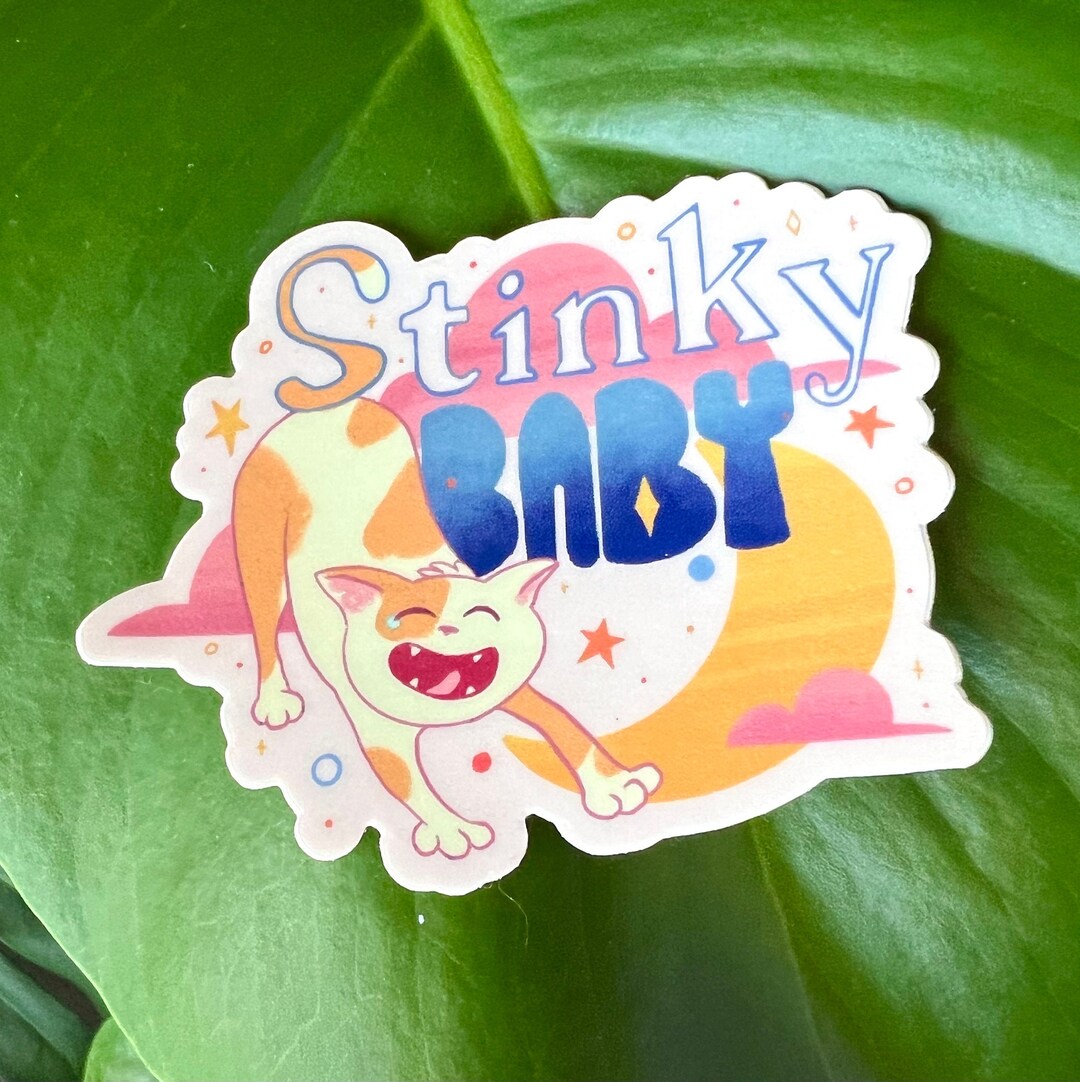 Stinky Baby Cat Sticker - Etsy