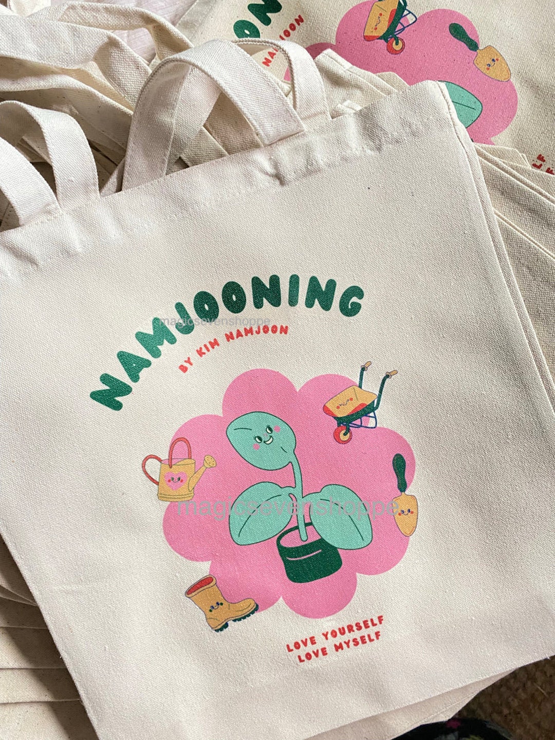 Kim Namjoon Namjooning Indigo BTS ARMY Kpop RM Cute Tote Bag, Jungkook ...