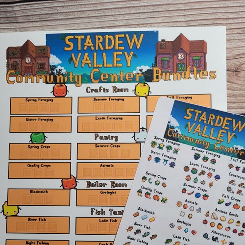 Stardew Valley Community Center Bundles Sticker Checklist - Etsy UK