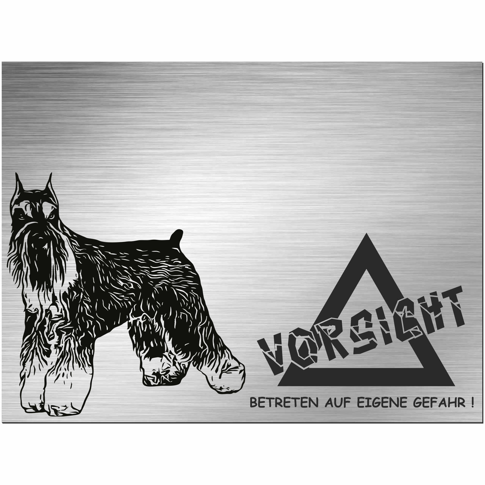Miniature Schnauzer - Sign Printed - Alu-dibond Stainless Steel Look - Etsy