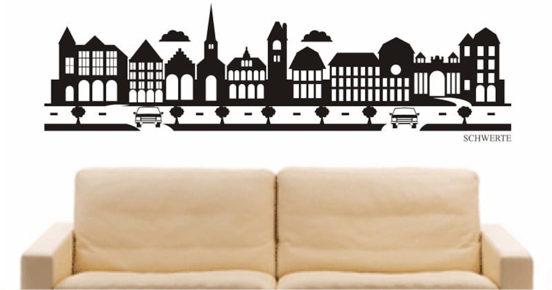 WALL DECAL E881 Skyline City - Schwerte (germany) Design 2 - Etsy