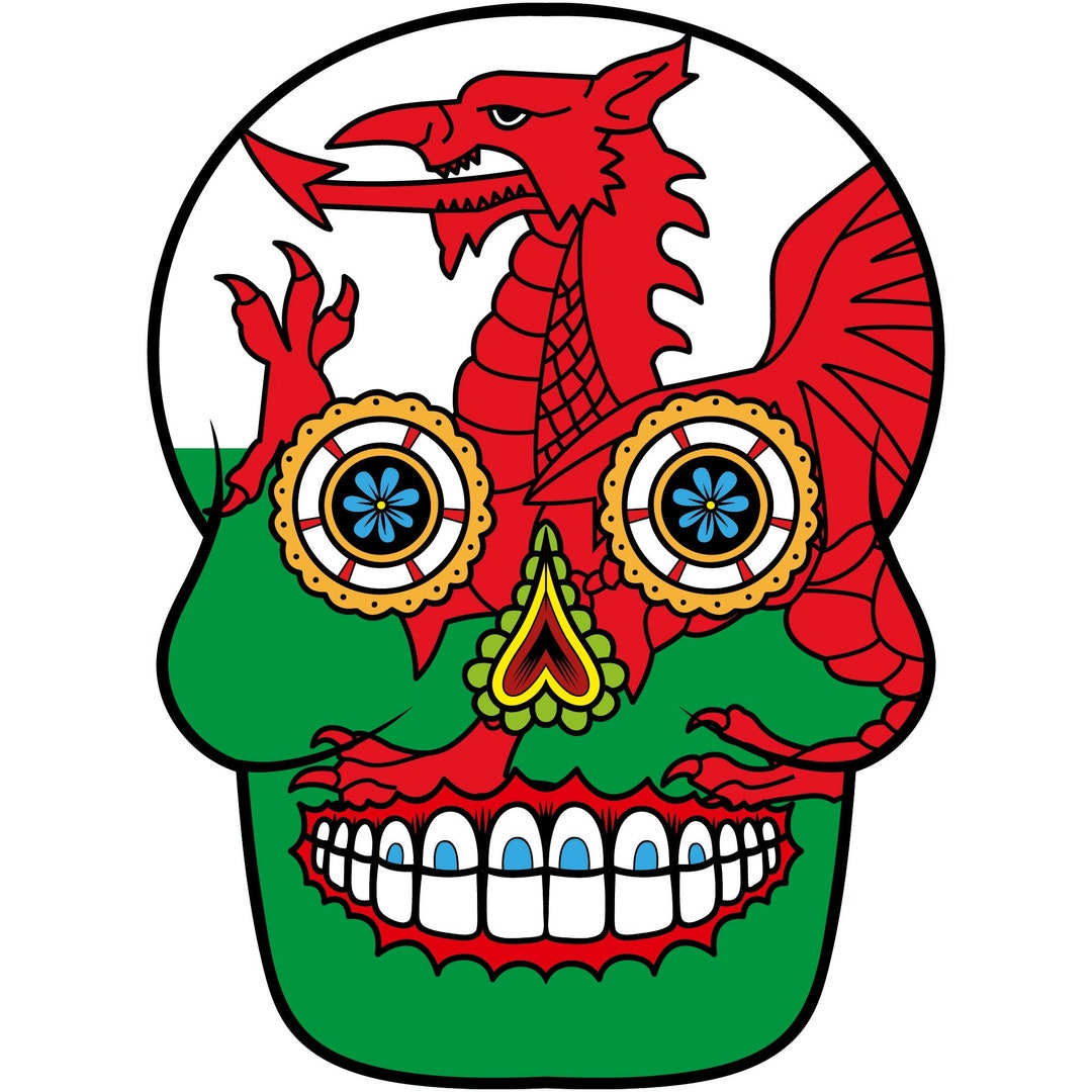 Sticker Car Sticker Wales Skull 20 X 27 Cm Rear Window Sticker - Etsy