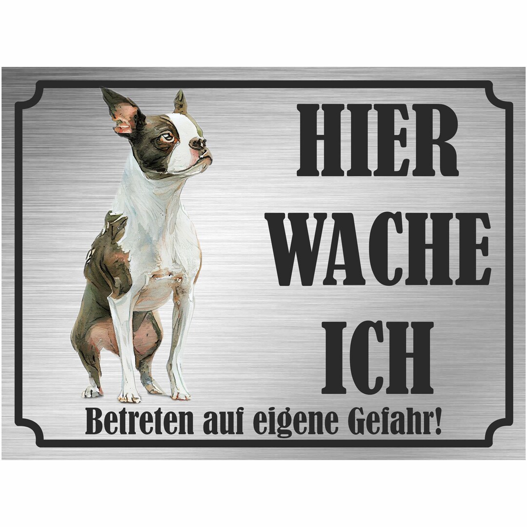 Boston Terrier Sign Printed Here I Wake up Aluminum Composite Panel ...