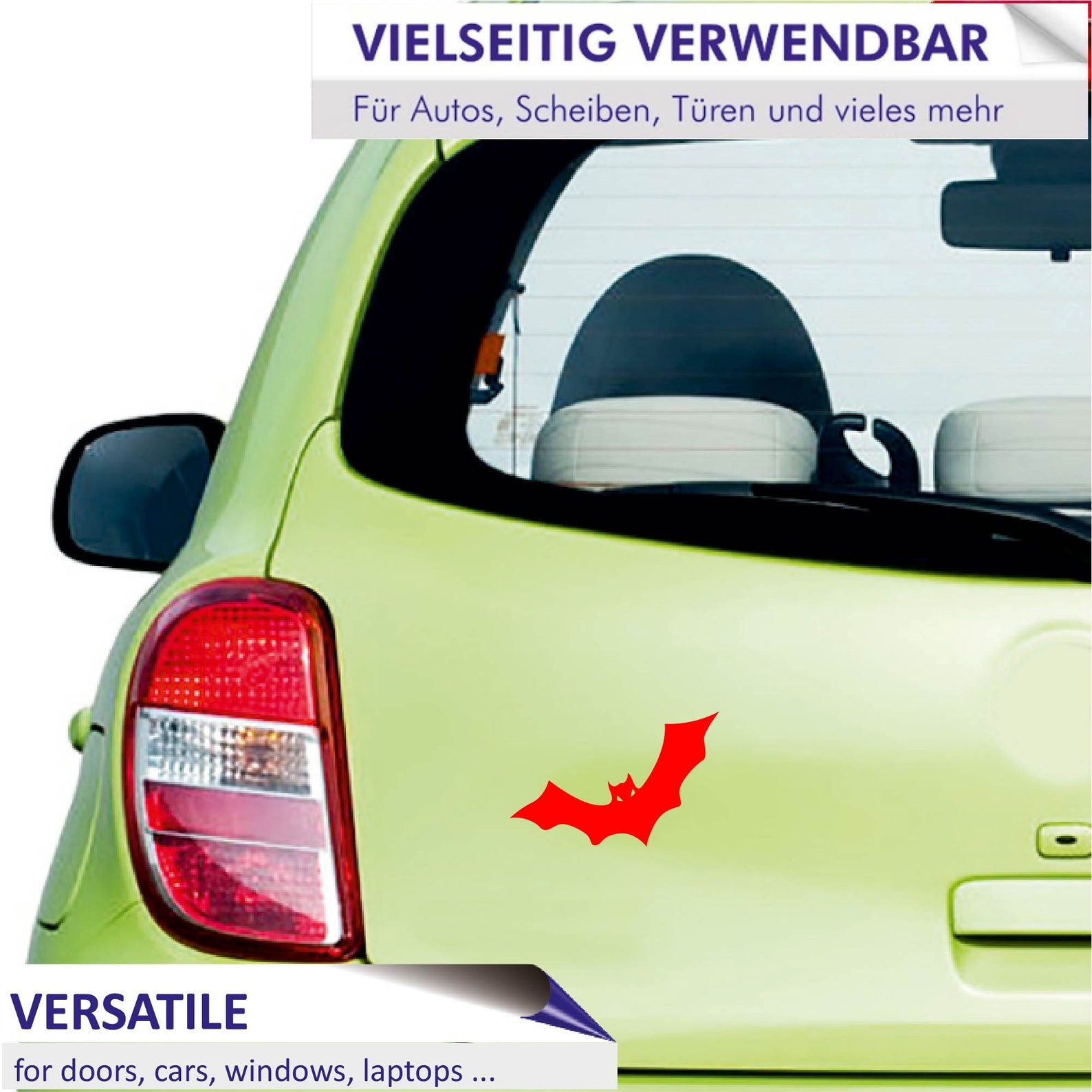 Car Sticker - Bat - 170 X 110 Mm - Etsy