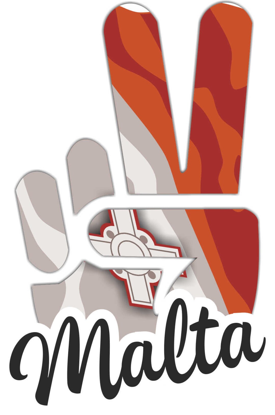 Sticker Car Sticker Malta Victory Victory Rear Window - Etsy