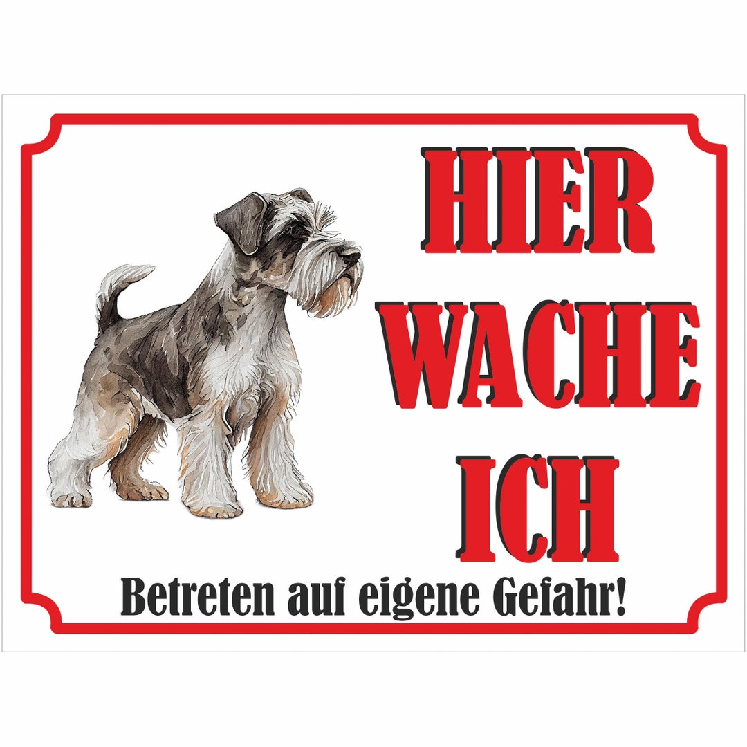 Schnauzer Sign Printed Here I Wake up Aluminum Composite Panel ...
