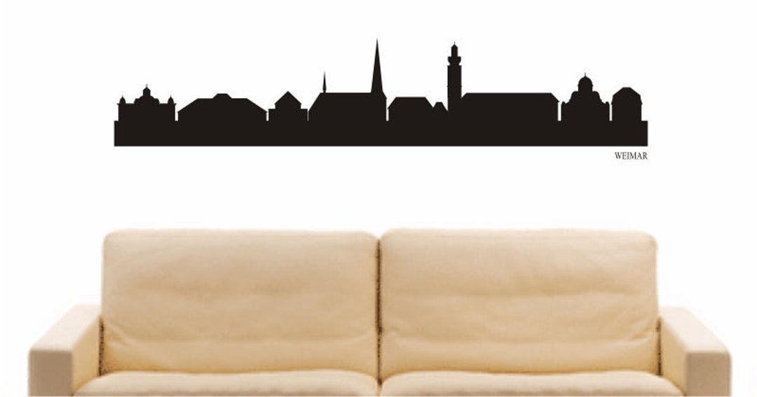 WALL DECAL E899 Skyline City - Weimar (germany) Design 1 - Etsy
