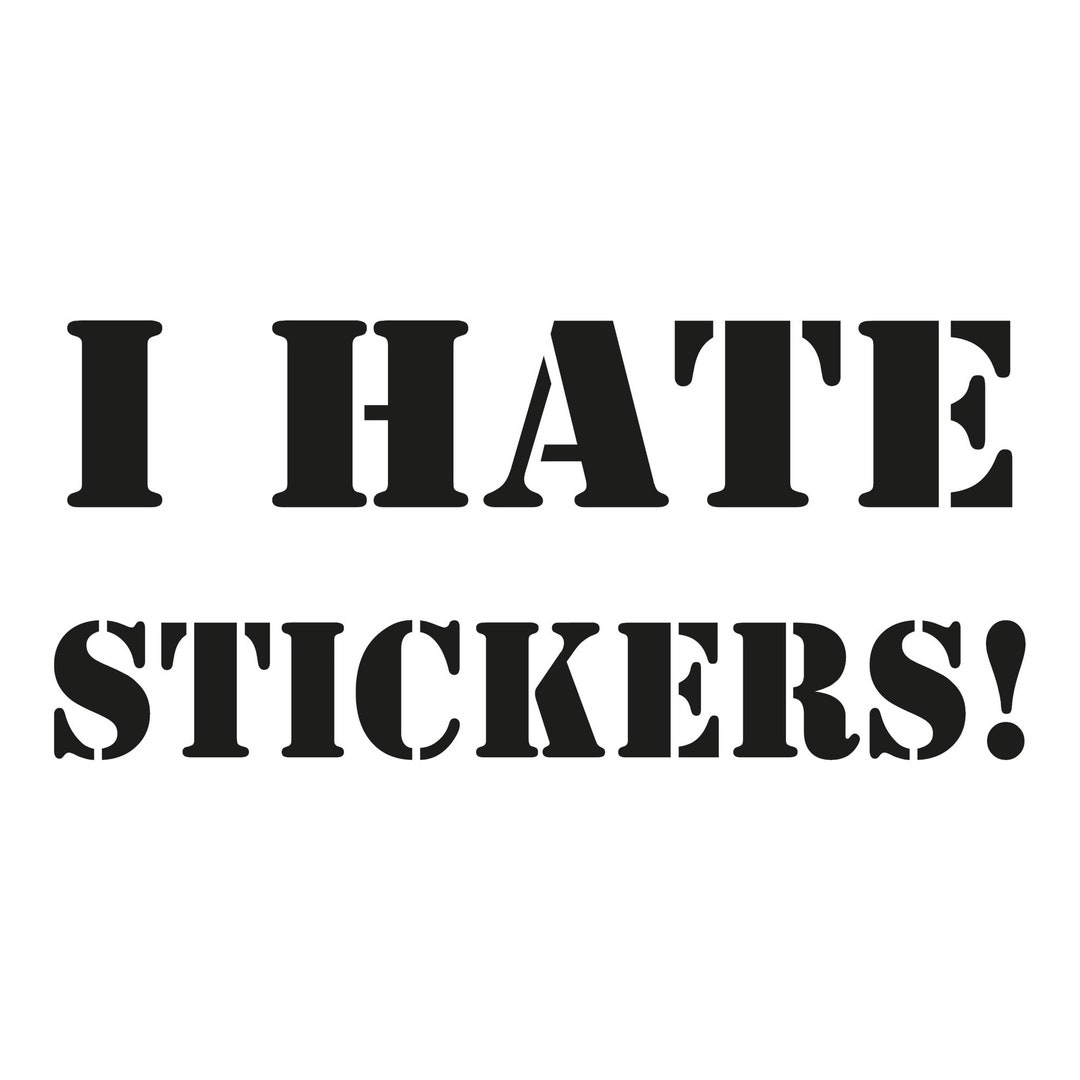 Car Stickers I Hate Stickers 210x100mm - Etsy